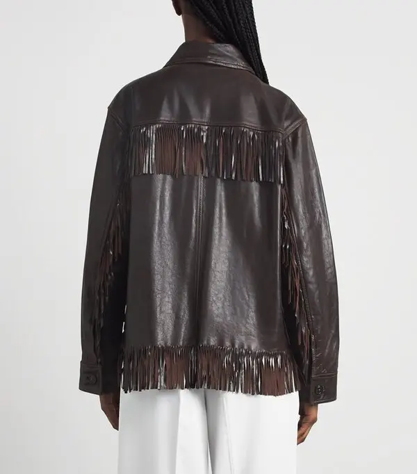 Polo Ralph Lauren Fringed Leather Jacket