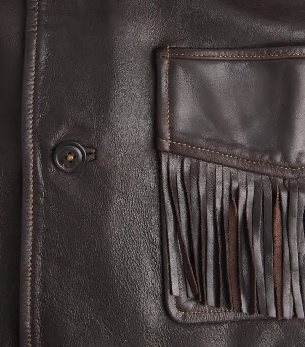 Polo Ralph Lauren Fringed Leather Jacket