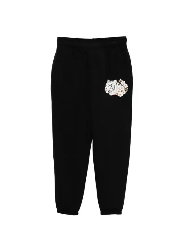 MELT Tiger-patch Track Pants - Black