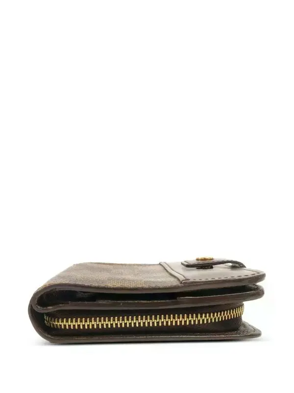 LOUIS VUITTON Compact Zip Damier Ebène Wallet