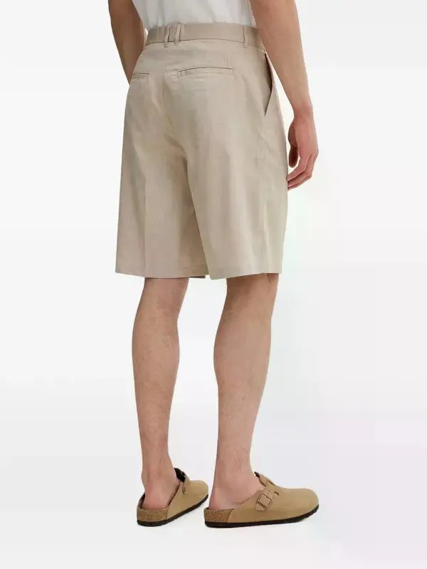 LES DEUX Pleated Twill Shorts