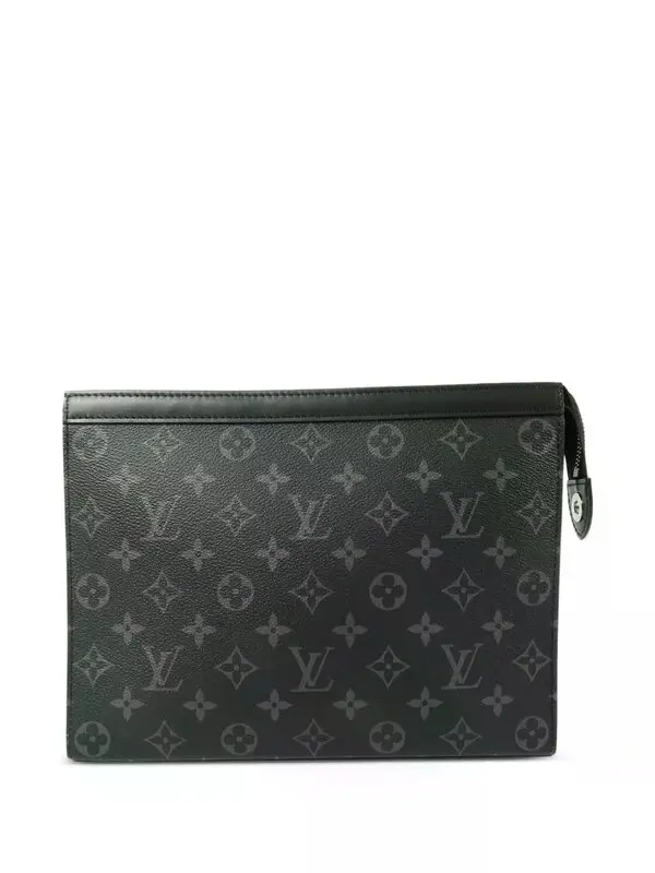 LOUIS VUITTON Pochette Voyage Monogram Eclipse Clutch Bag