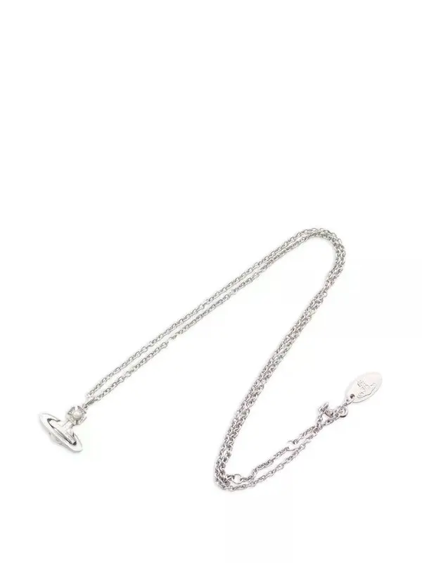 VIVIENNE WESTWOOD Tone Orb Pendant Faux Pearl Necklace - Silver