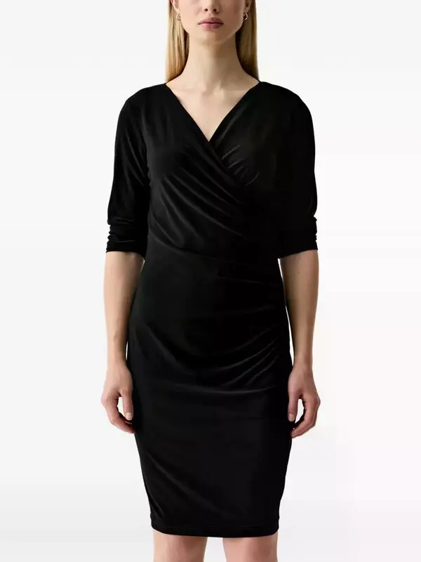 Joseph Ribkoff Ruched Wrap Mini Dress