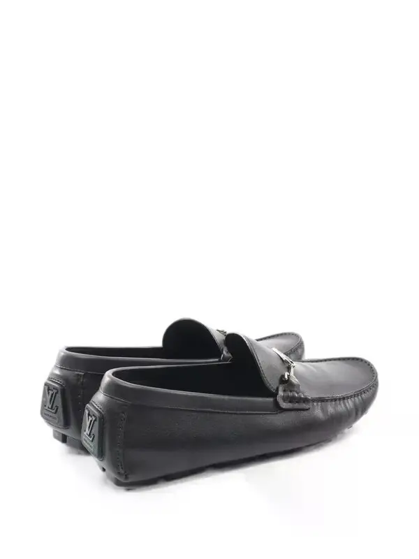 LOUIS VUITTON 2024 Driver Line Loafers With Silver-tone Logo Plaque