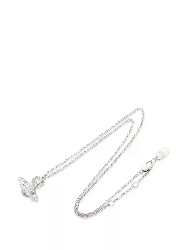 VIVIENNE WESTWOOD Carmela Orb Pendant Necklace With Rhinestone Embellishment - Silver