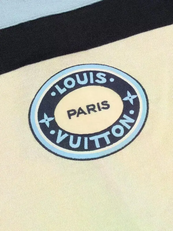LOUIS VUITTON 2010s Striped Round Neck Sweater