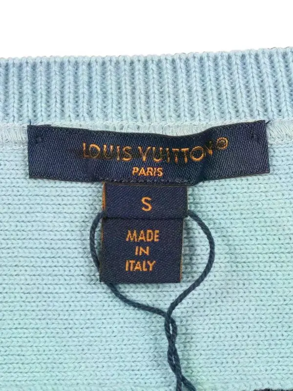 LOUIS VUITTON 2010s Striped Round Neck Sweater