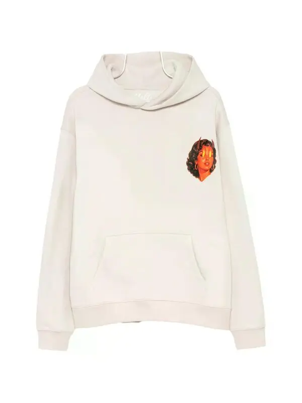 MELT Graphic-print Hoodie - Neutrals