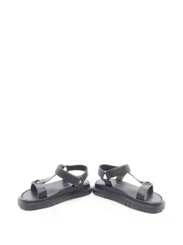 Dior D-wave Calf Leather Sandals - Black