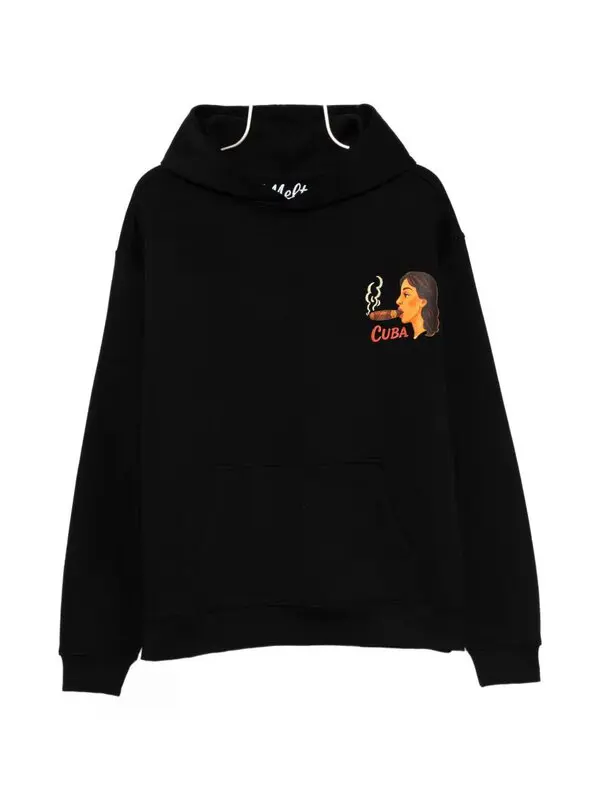 MELT Graphic-print Hoodie - Black