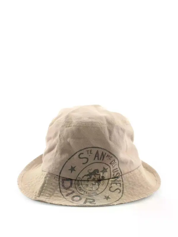 Dior 2010s Logo Print Bucket Hat
