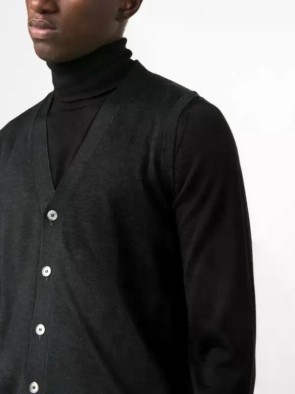 Fedeli Virgin Wool V-neck Cardigan