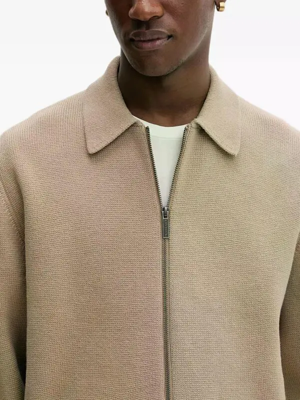 LES DEUX Zip-up Patch-pocket Cardigan