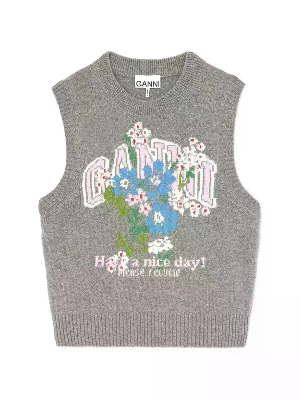 GANNI Vest With Flowers