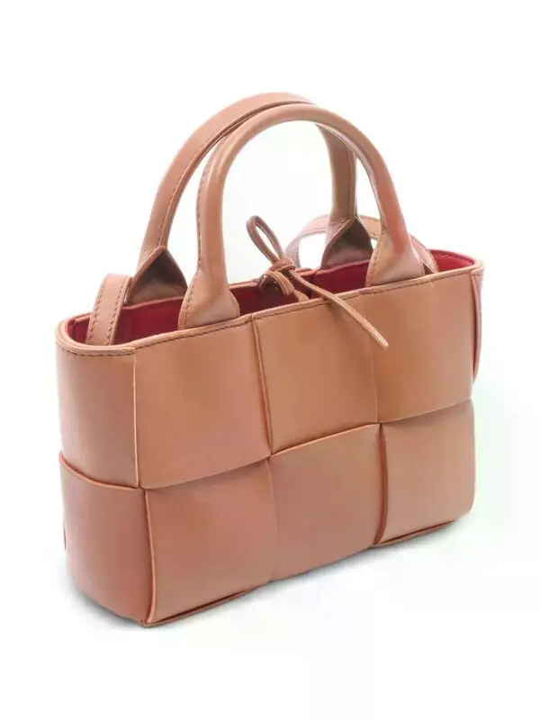Bottega Veneta 2010s Arco Leather Tote Bag - Brown