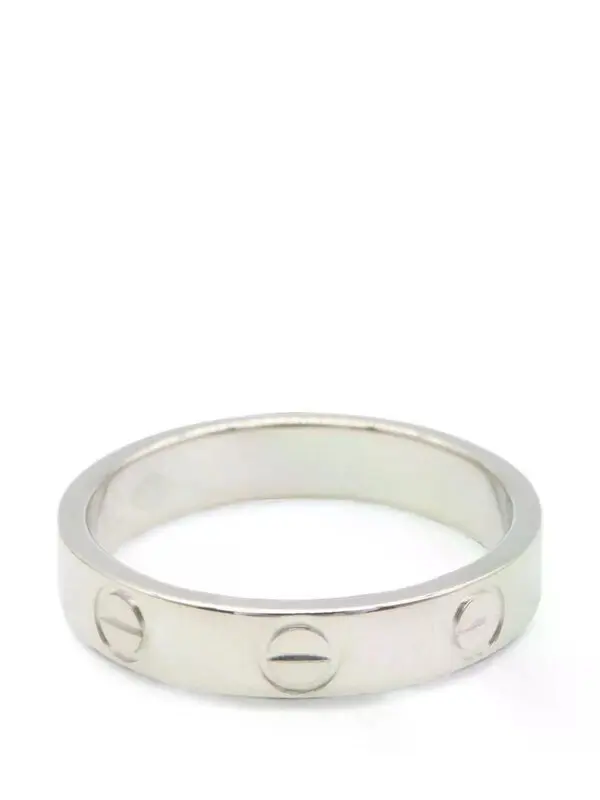Cartier 18k White Gold Love Ring - Silver