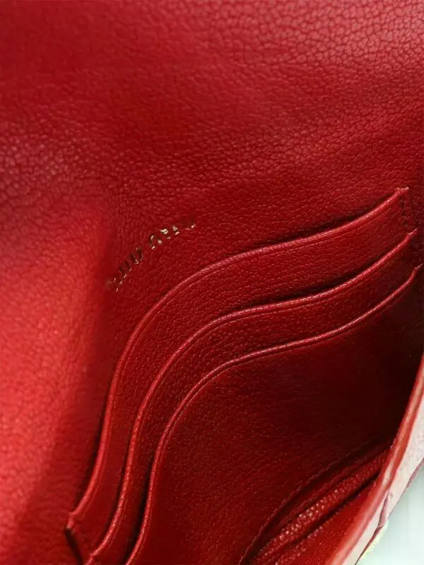 Miu Miu 2010s Madras Love Chain-strap Wallet