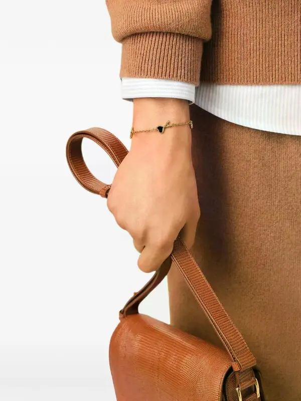 AMI Paris Brass Bracelet With Hammered De Coeur