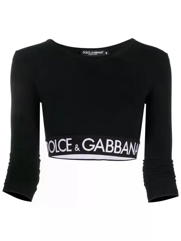 Dolce & Gabbana Logo-band Crop Top