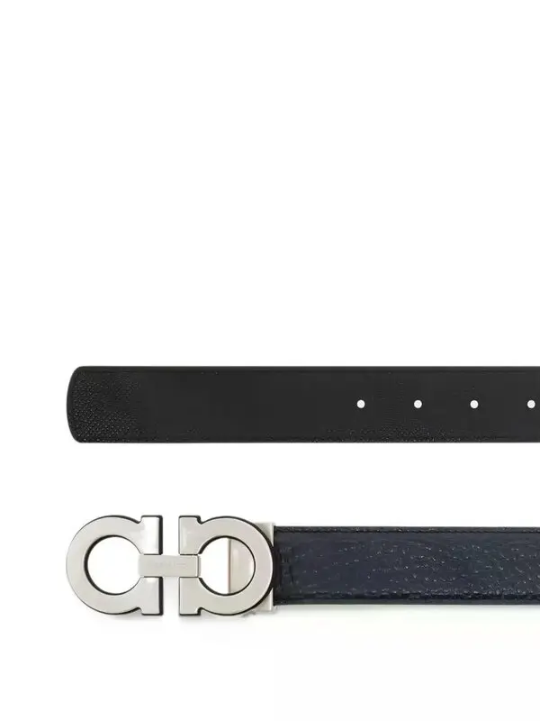 FERRAGAMO Gancini Buckle Belt - Blue