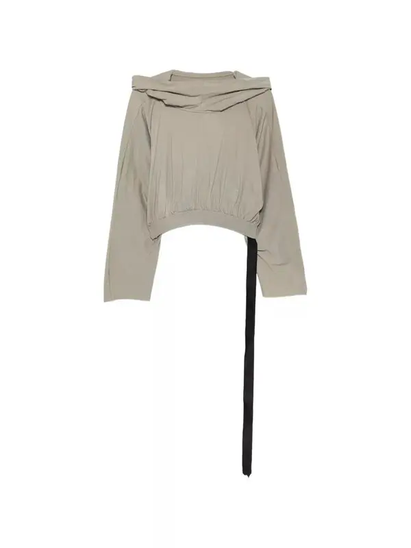 Rick Owens Gathered Crop Hoodie
