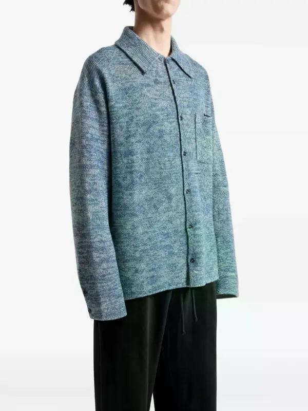 THE ELDER STATESMAN Marl Knit Button-down Shirt
