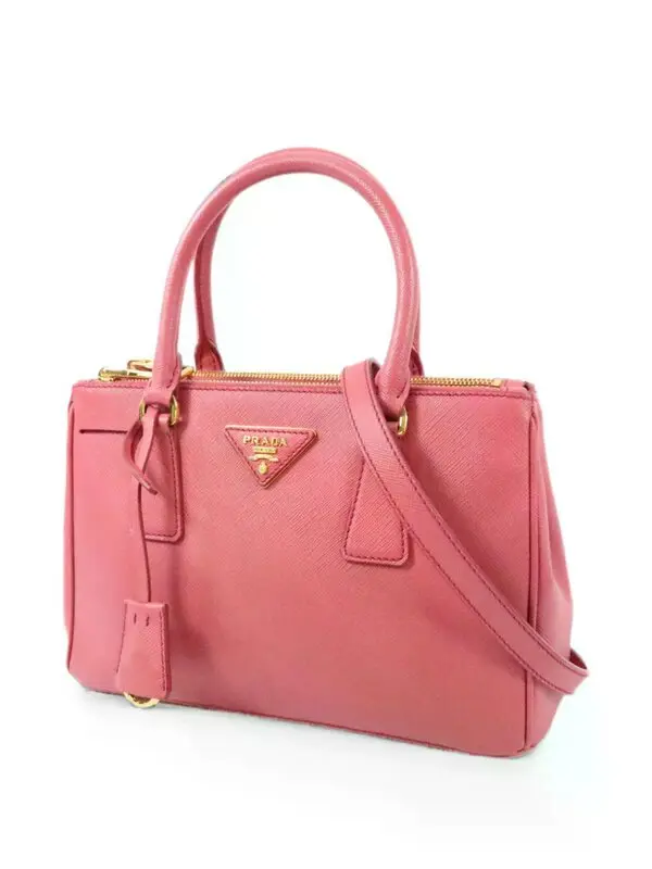 Prada Logo-detail Leather Two-way Handbag