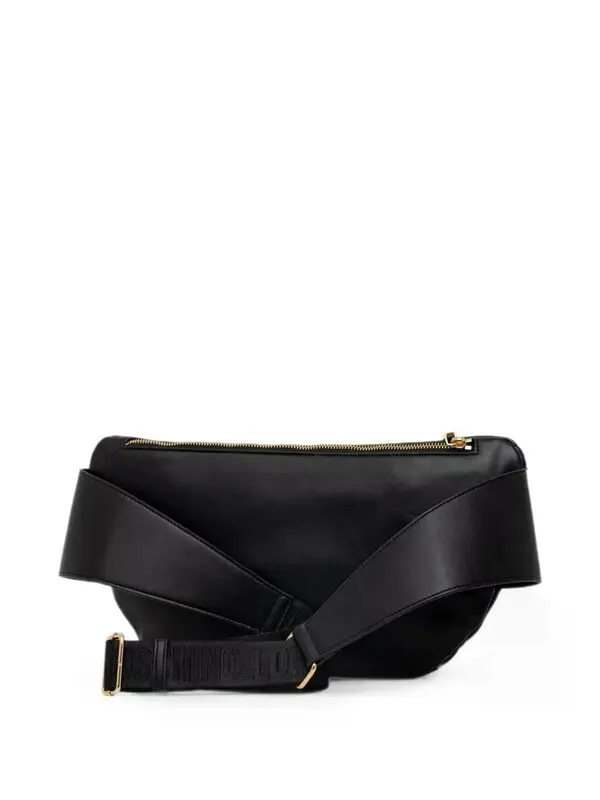 Moschino Quilted Logo Plaque Belt Bag