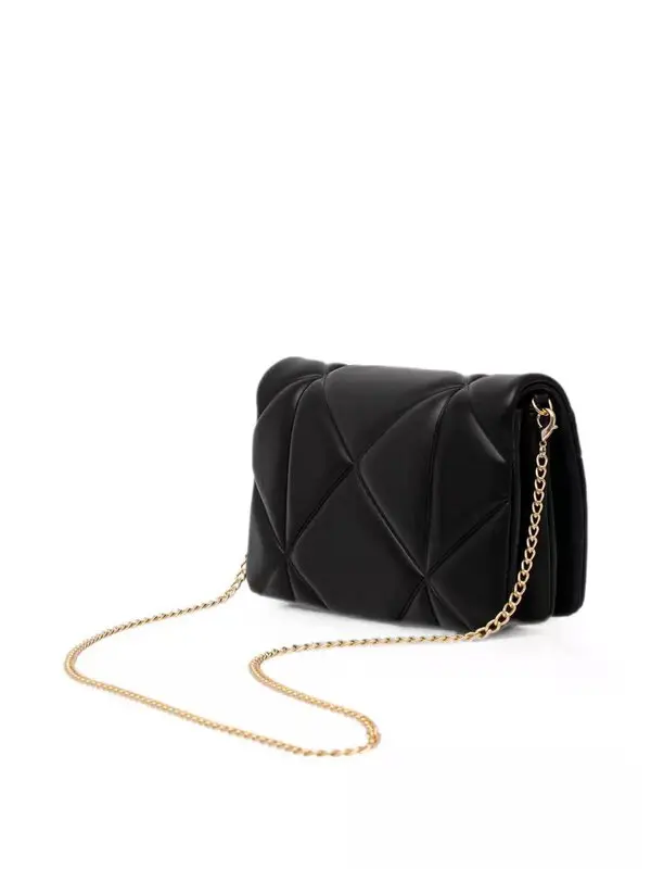 Moschino Quilted Logo Plaque Shoulder Bag