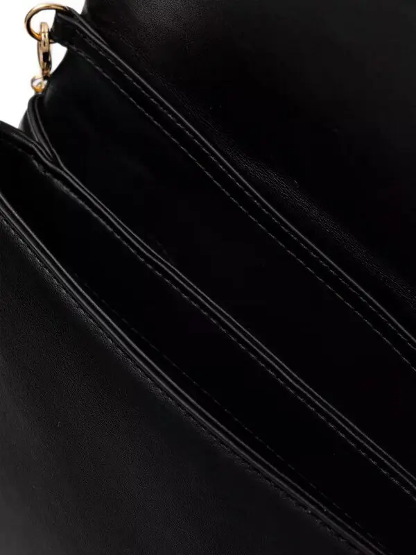 Moschino Quilted Logo Plaque Shoulder Bag