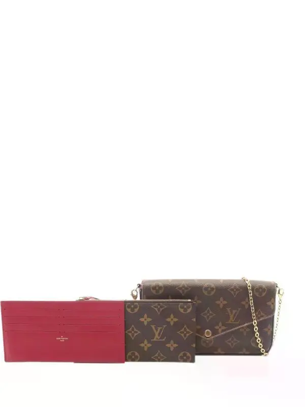 LOUIS VUITTON Pochette Félicie Monogram Chain Cross Body Bag - Brown