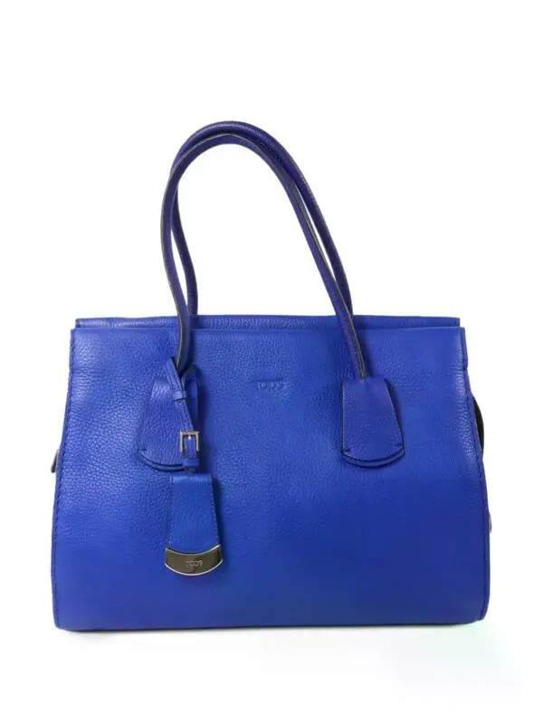 TOD'S Grained Tote Bag - Blue