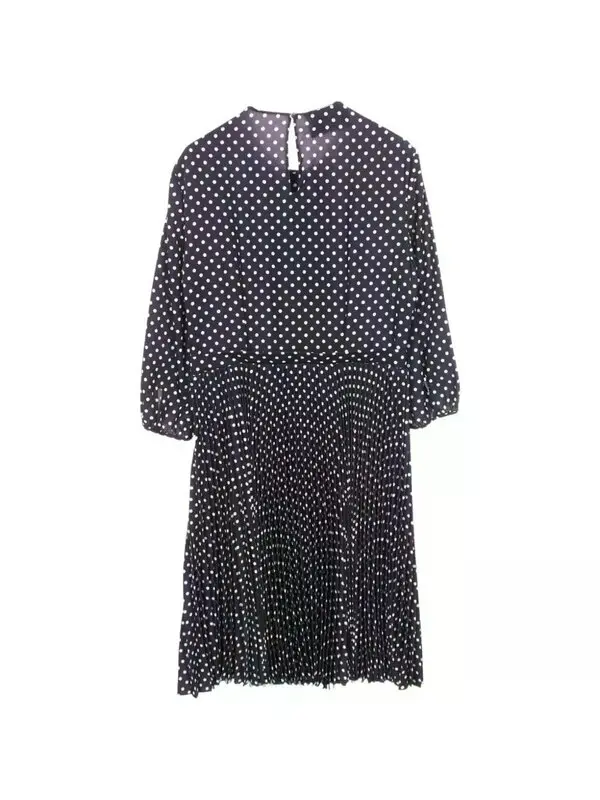 Prada 2000s Polka Dot Pleated Midi Dress