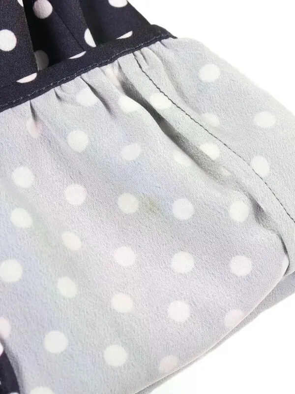 Prada 2000s Polka Dot Pleated Midi Dress