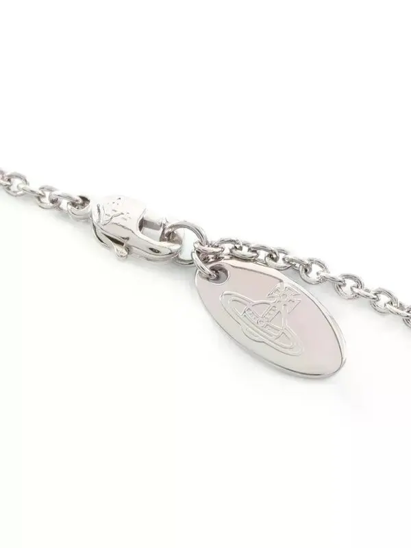 VIVIENNE WESTWOOD Tone Orb Pendant Necklace With Rhinestone Embellishment