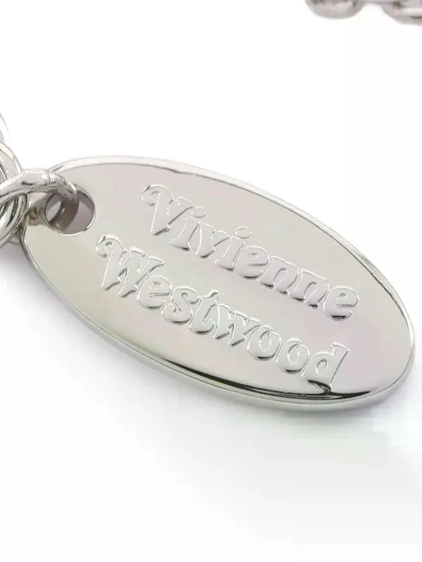 VIVIENNE WESTWOOD Tone Orb Pendant Necklace With Rhinestone Embellishment