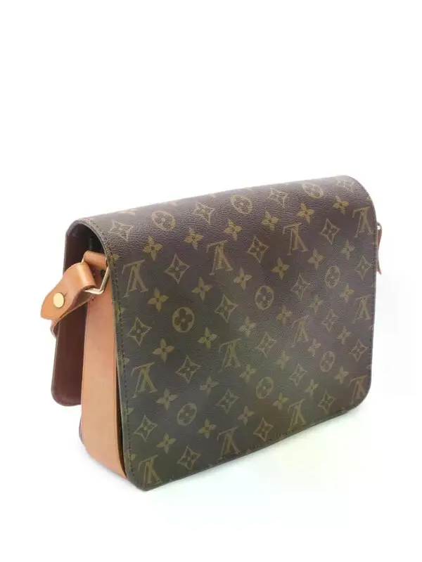 LOUIS VUITTON 1983 Gm Cartouchière Monogram Shoulder Bag - Brown