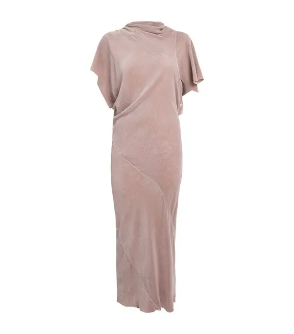 Rick Owens Velvet Maxi Dress - Pink