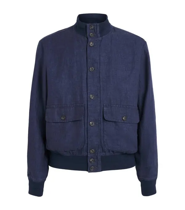 Polo Ralph Lauren Linen Herringbone Harrington Jacket