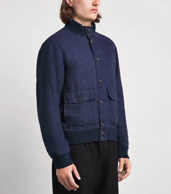 Polo Ralph Lauren Linen Herringbone Harrington Jacket