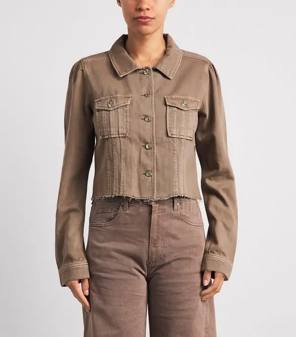 Paige Cropped Pacey Denim Jacket