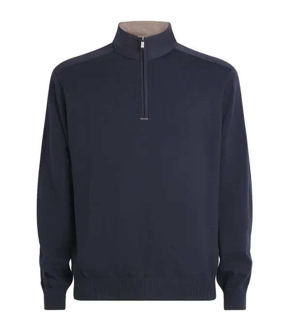 Paul & Shark Virgin Wool Quarter-zip Sweater