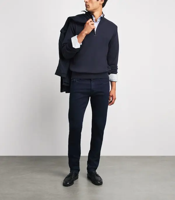 Paul & Shark Virgin Wool Quarter-zip Sweater