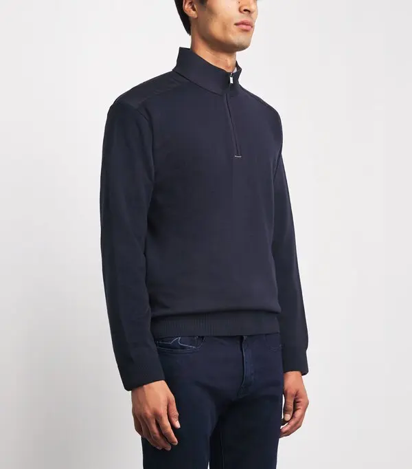 Paul & Shark Virgin Wool Quarter-zip Sweater