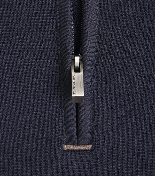 Paul & Shark Virgin Wool Quarter-zip Sweater