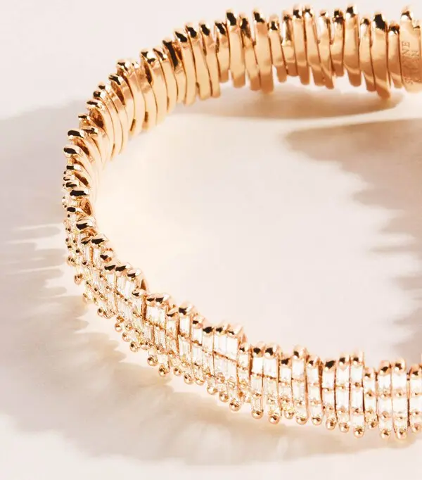 SUZANNE KALAN Classic Three-row Diamond Cuff