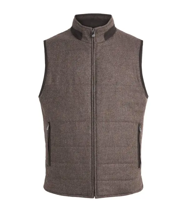 Corneliani Wool-cashmere Reversible Gilet