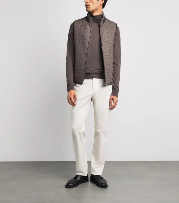 Corneliani Wool-cashmere Reversible Gilet