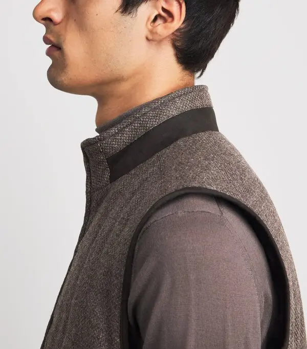 Corneliani Wool-cashmere Reversible Gilet